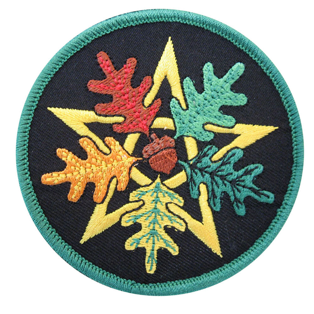 Oak Leaf Pentagram Patch – Labyrinth Trading