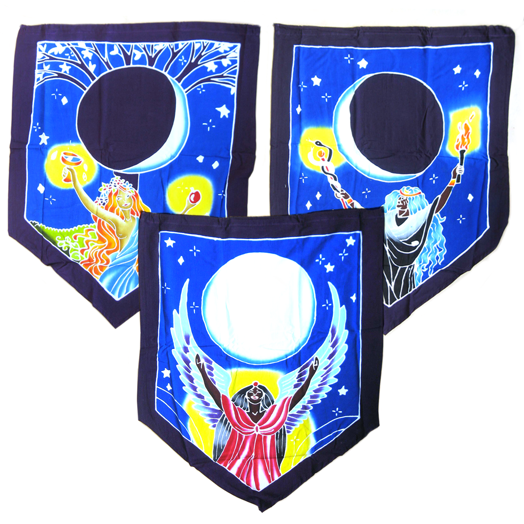 Triple Goddess Prayer Flags (Set of 3) – Labyrinth Trading