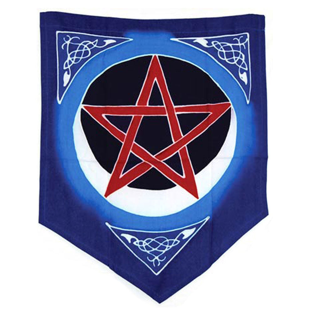 Pentacle Moon Pennant Flag – Labyrinth Trading